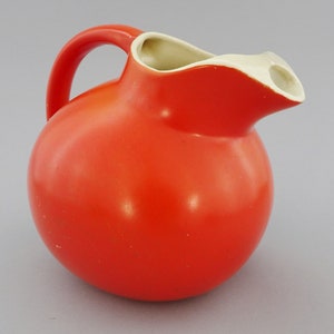 1930s 1940s Vintage Orange Ball Pitcher by Red Wing Mccoy Rumrill ...