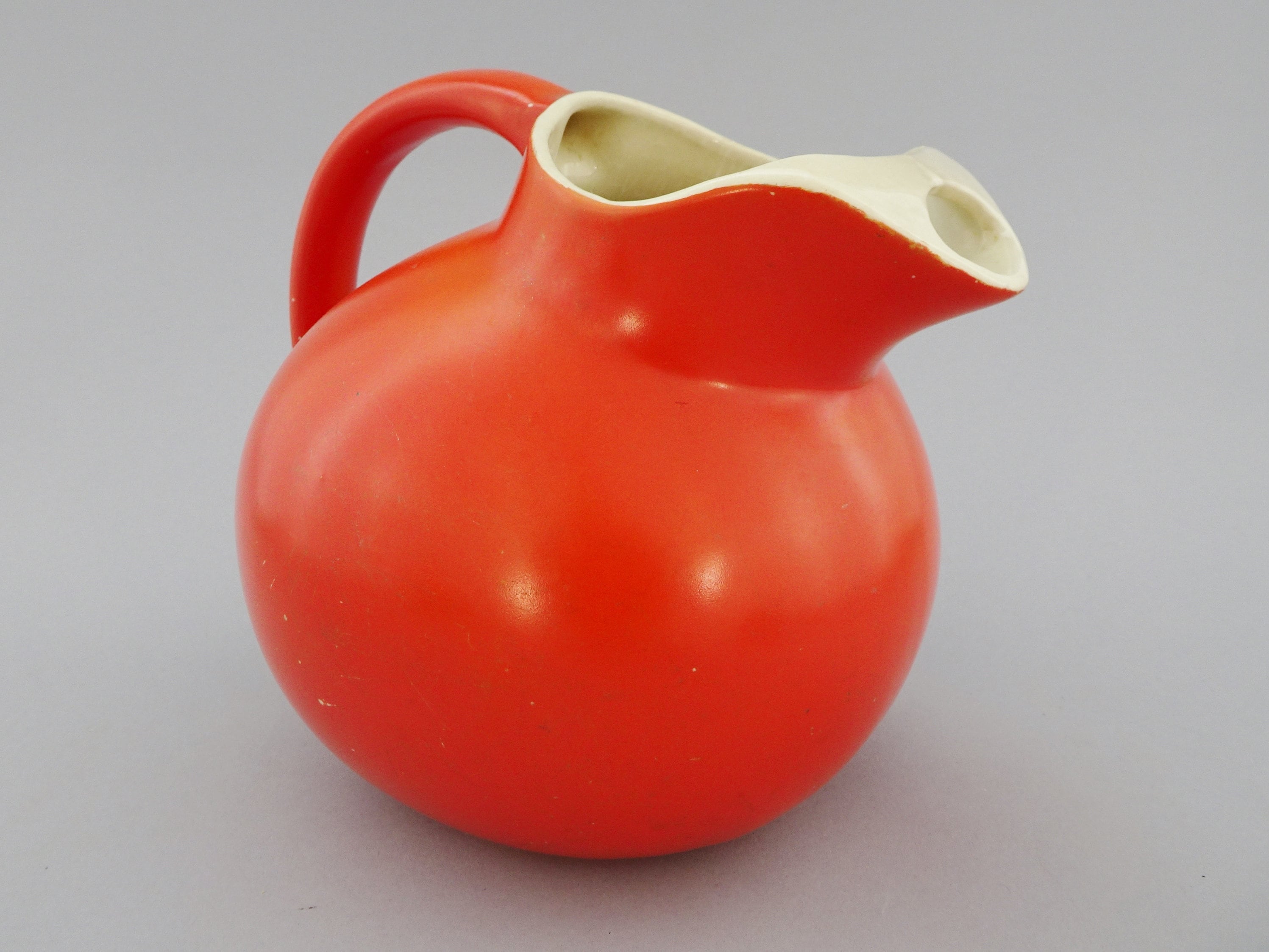 1930s 1940s Vintage Orange Ball Pitcher by Red Wing Mccoy Rumrill ...