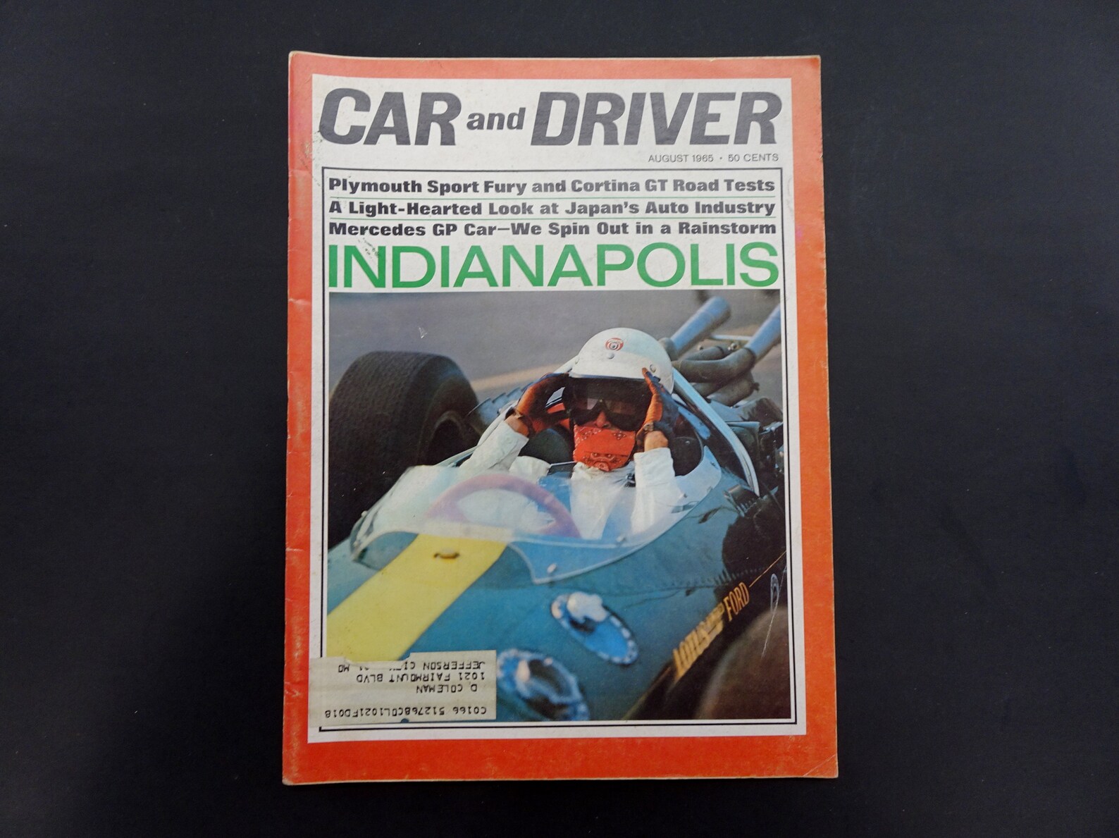 Car and Driver Magazine August, 1965, Vintage Automotive Car ...