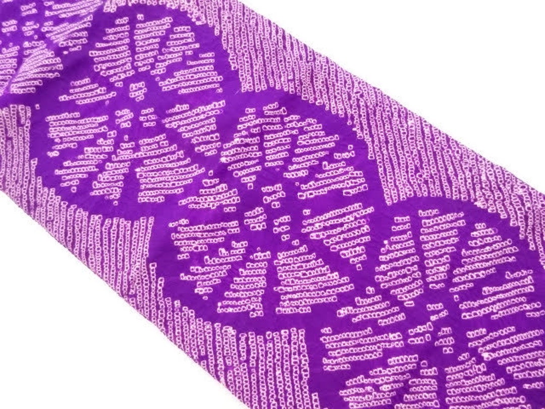Sold/silk Shibori Tiedai Nagoya Obi : Purple - Etsy