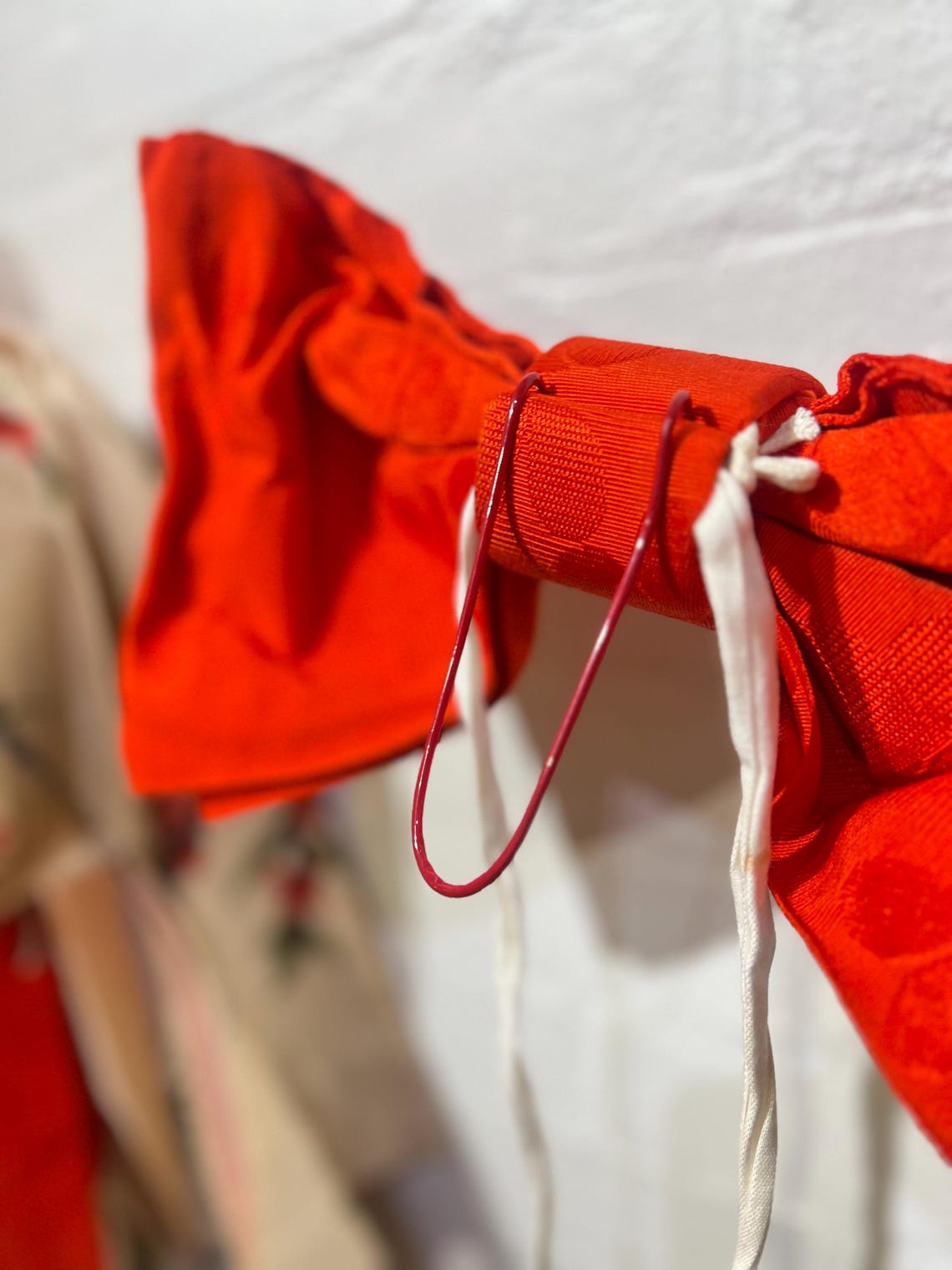 Pre-tied Obi Belt (instant Yukata Obi) : Red - Floral Motif - Etsy