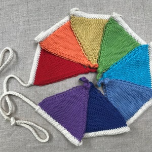 Rainbow Bunting, Bunting, Knitted Bunting, Nursery Decor, Playroom ...