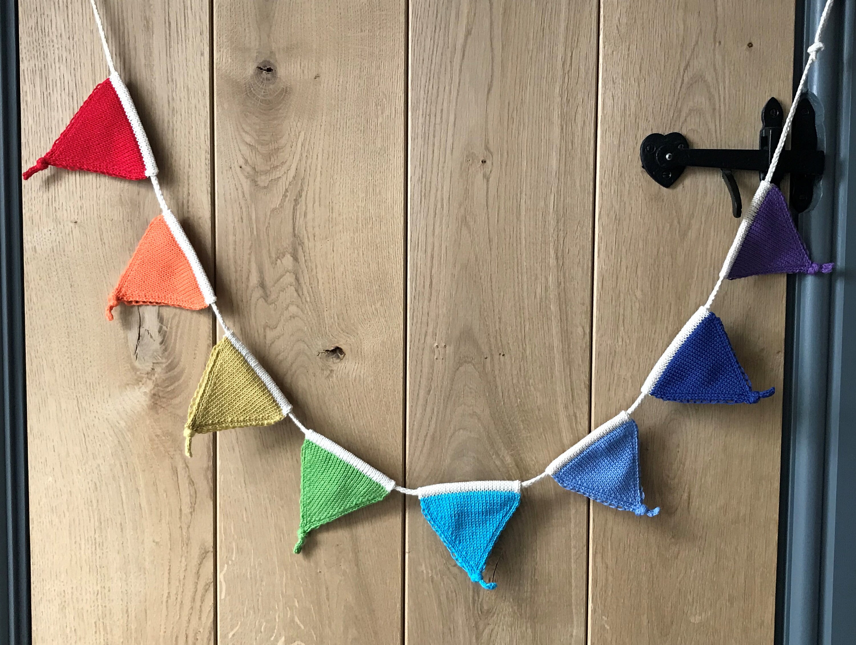 Rainbow Bunting, Bunting, Knitted Bunting, Nursery Decor, Playroom ...