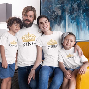 Royal Family Shirt Set. 3 Shirts Minimum. King. Queen.princess. Prince ...