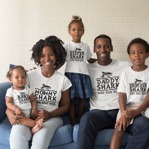 Family Shark Set. 3 Shirts Minimum. Mama Shark. Daddy Shark. Baby Shark ...