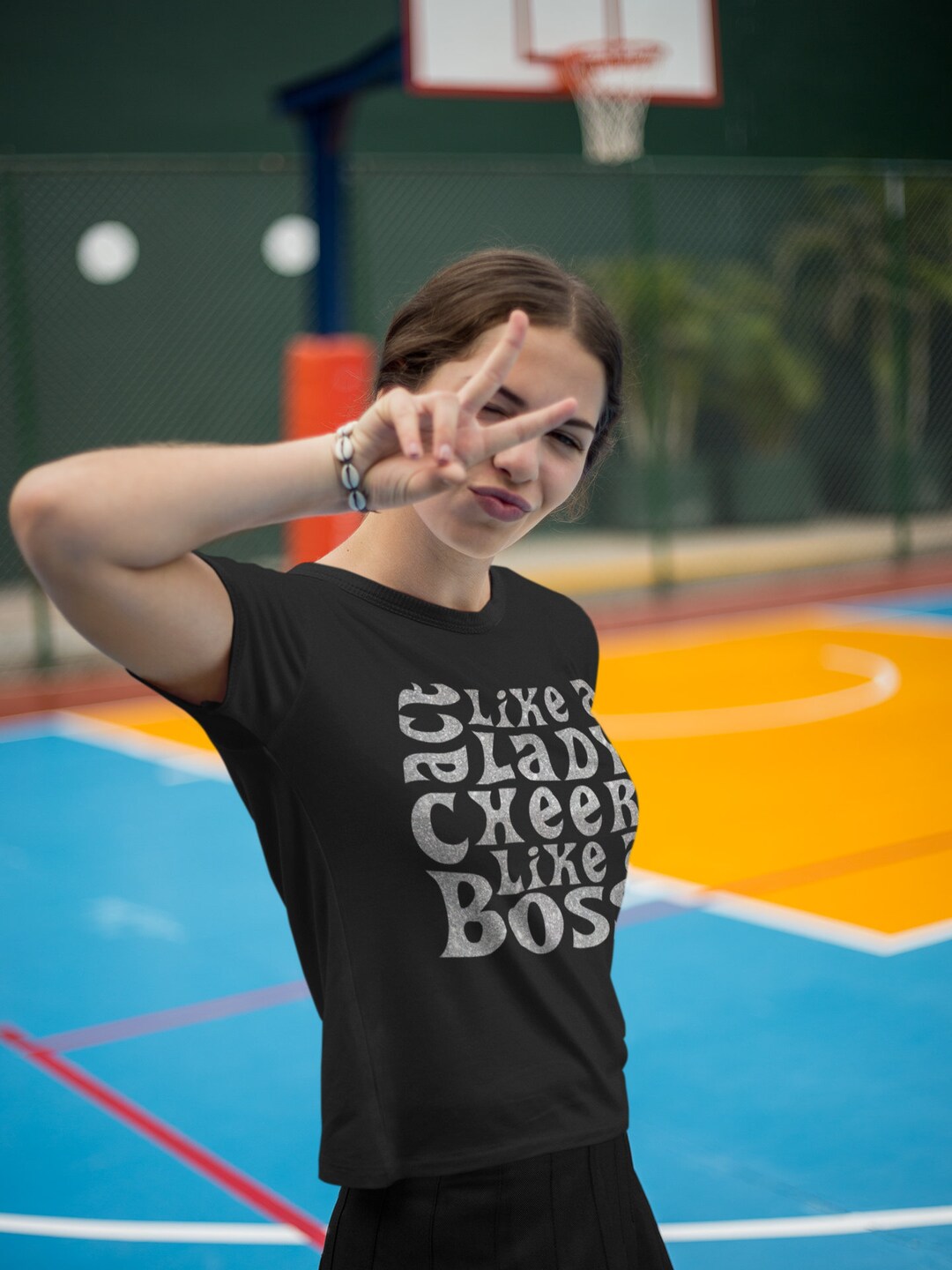 Act Like A Lady, Cheer Like A Boss Cheer Shirt. Love Cheer. All-star ...