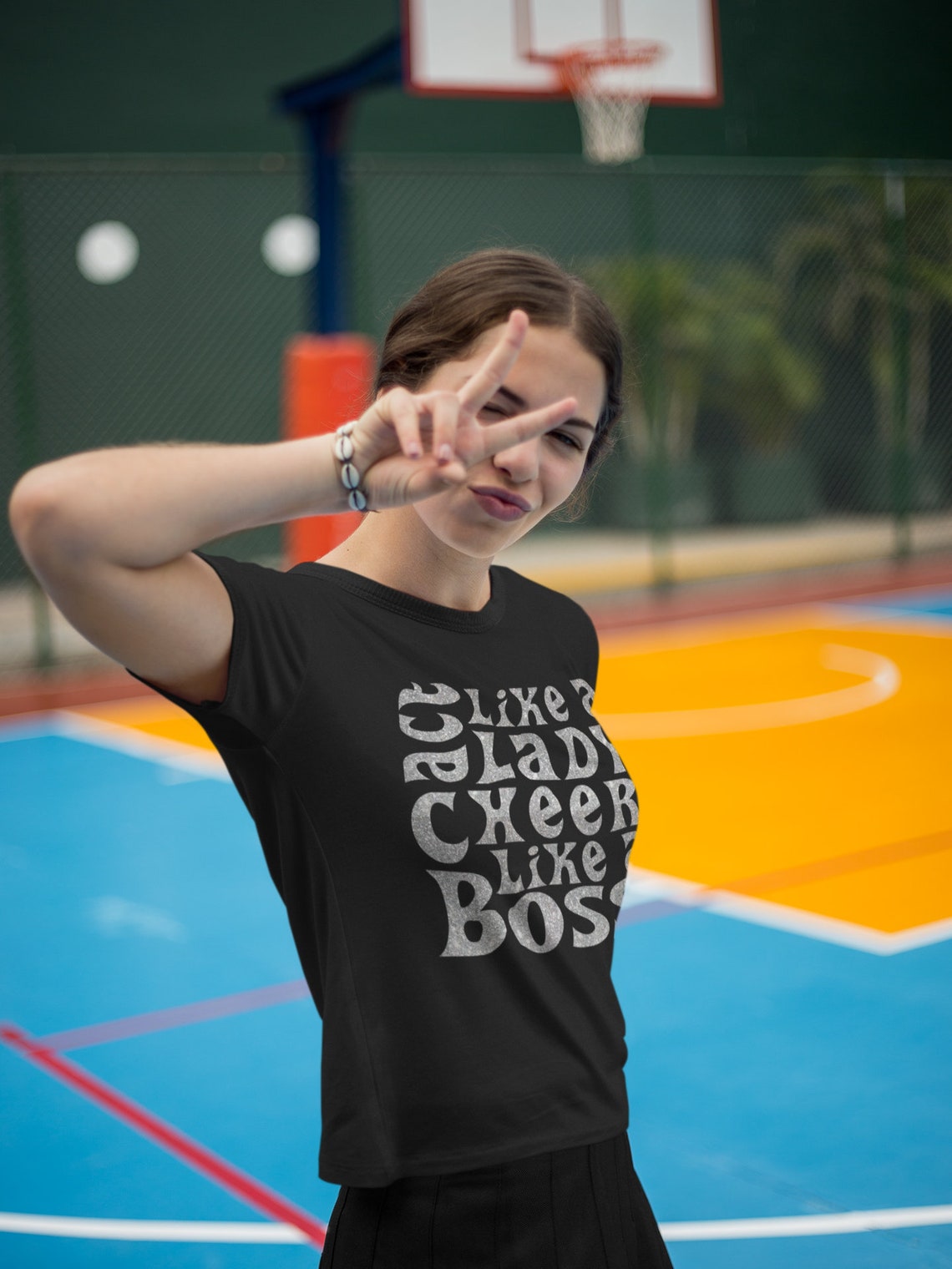 Act Like A Lady, Cheer Like A Boss Cheer Shirt. Love Cheer. All-star ...