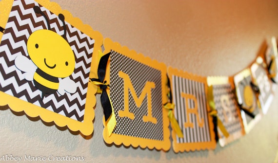 Bees Classroom theme banner - Busy Bees - Personalized Bee banner ...
