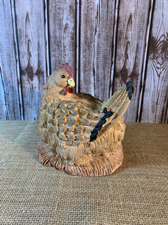 Home & Living Ornaments & Accents Farmhouse Decor Hen Statue Rustic ...