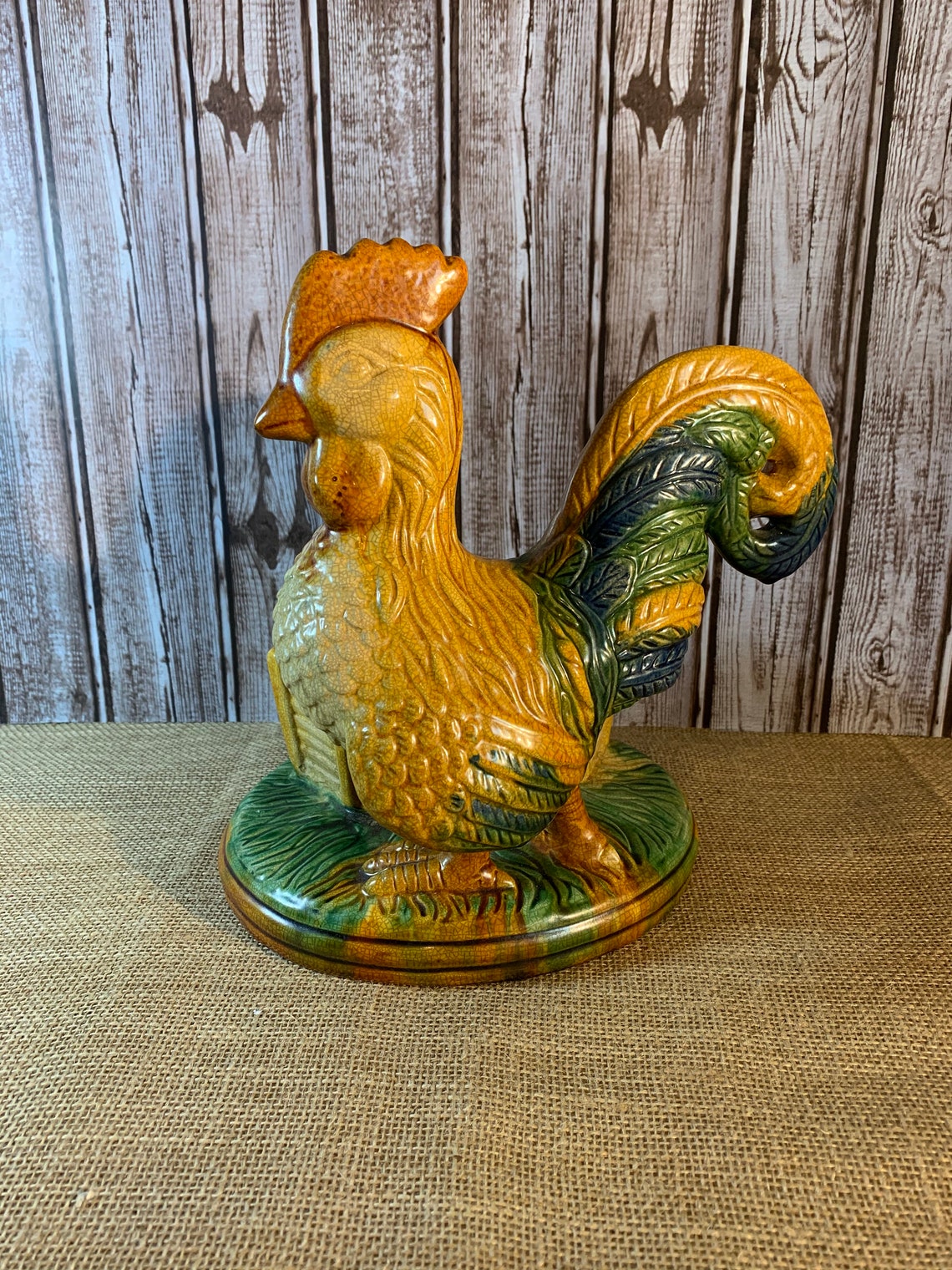 Vintage Style Ceramic Rooster Planter Rooster Themed Decor | Etsy