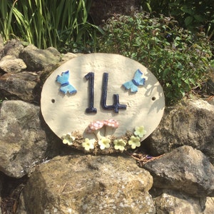 House Number Plaque, Number Address Sign, Ceramic Door Numbers ...