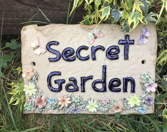 Ceramic House Name Sign Personalised Address Number Plaque. | Etsy