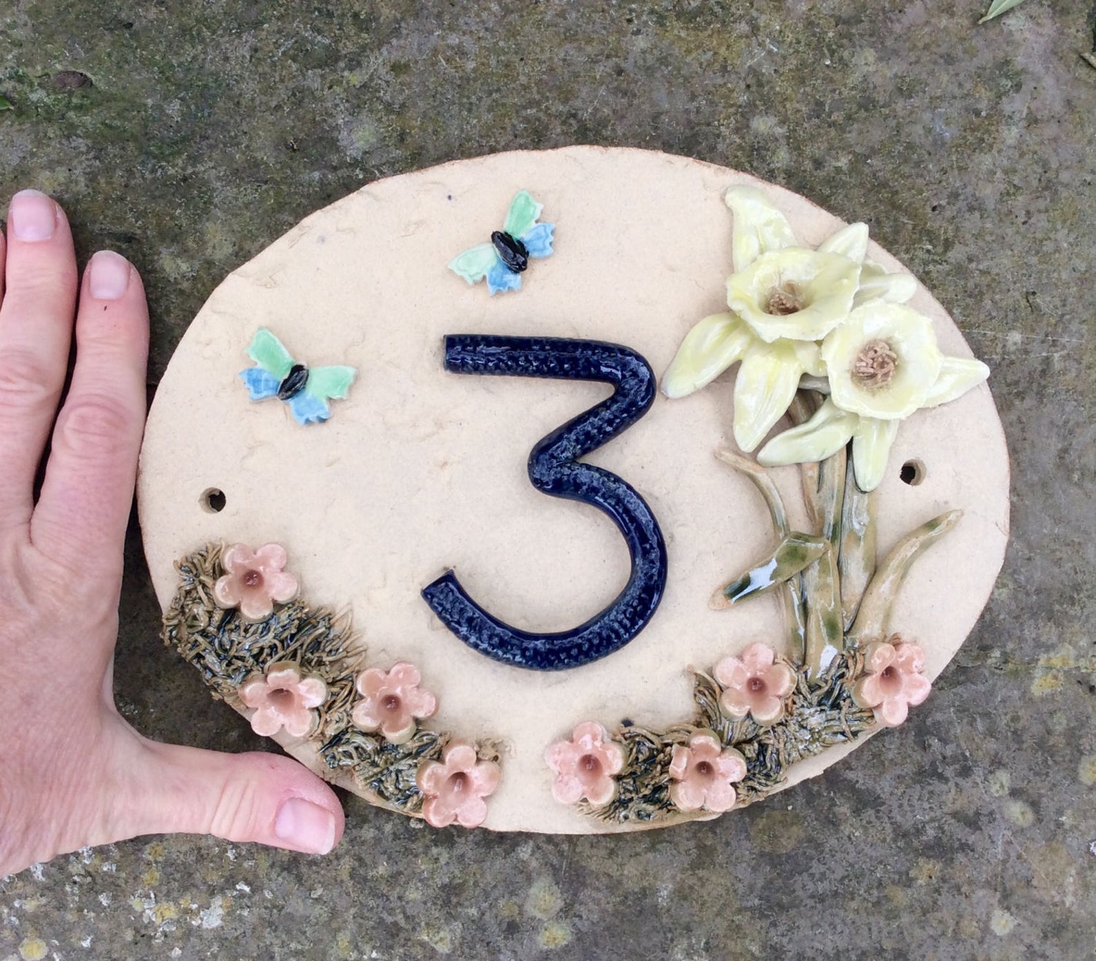 House Numbers Address Plaque Daffodil Door Number. - Etsy UK