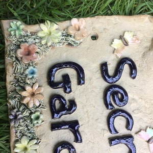 House Sign Ceramic House Number Name Wall Address Plaque. - Etsy UK