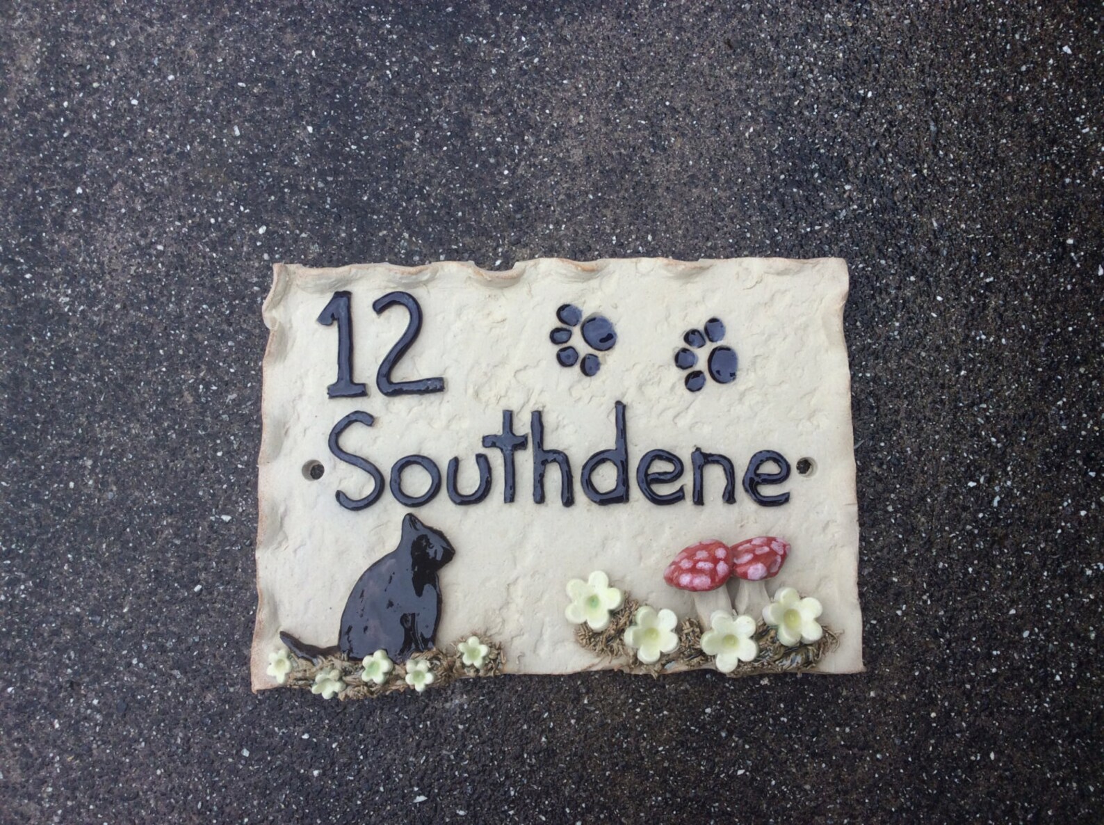 Ceramic House Name Sign Personalised Address Number Plaque. | Etsy