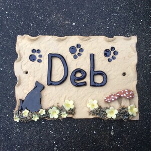 Ceramic House Name Sign, Personalised Address Number Plaque. - Etsy