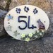 House Number Sign Ceramic House Plaque Housewarming or Gift - Etsy