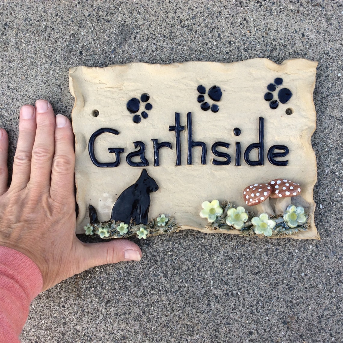 Ceramic House Name Sign Personalised Address Number Plaque. | Etsy