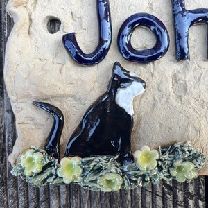 Ceramic House Name Sign, Personalised Address Number Plaque. - Etsy