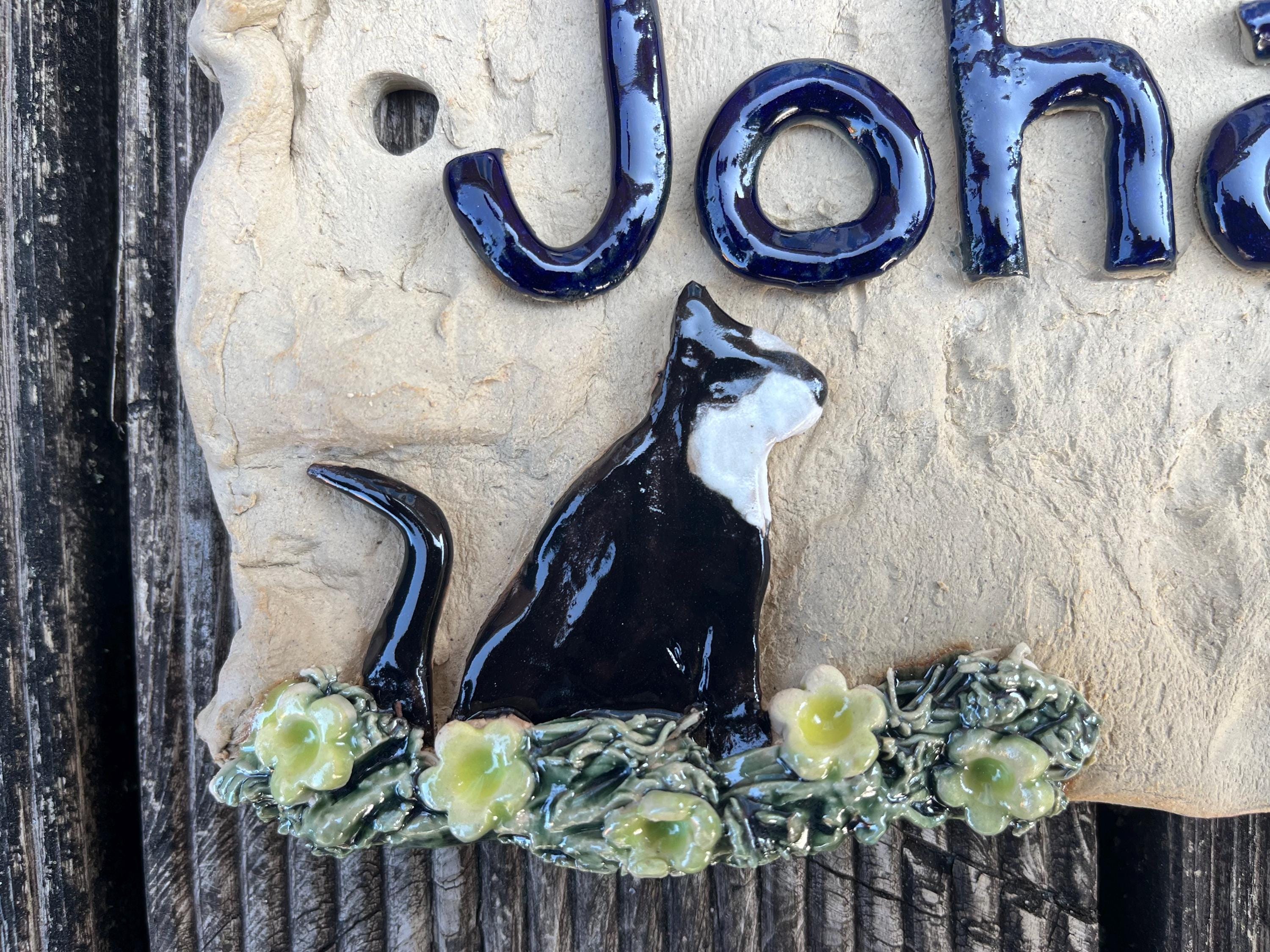 Ceramic House Name Sign, Personalised Address Number Plaque. - Etsy UK