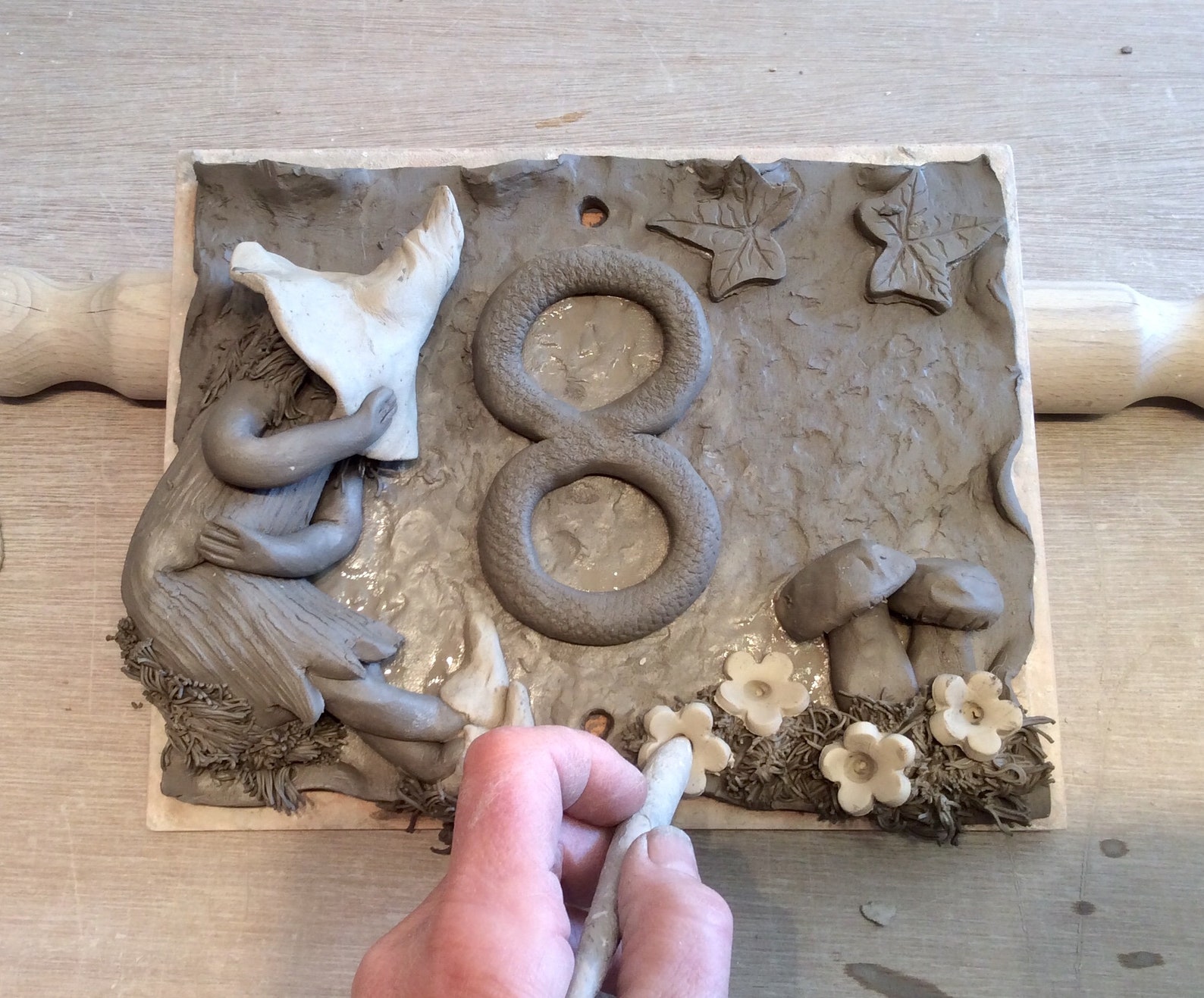 House Number Plaque Ceramic Door Sign With a Fairy Design. | Etsy UK