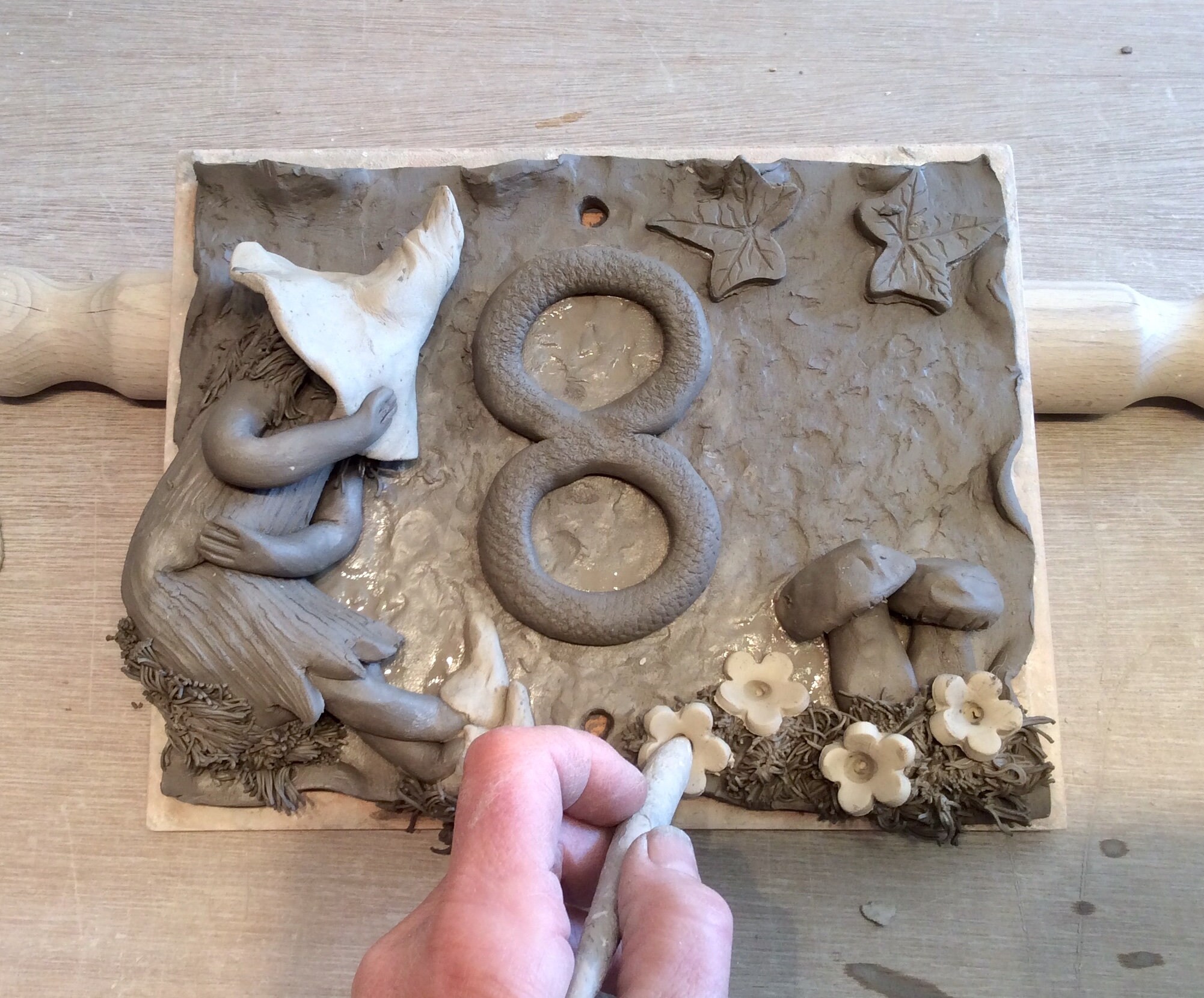 House Number Plaque Ceramic Door Sign With a Fairy Design. | Etsy UK