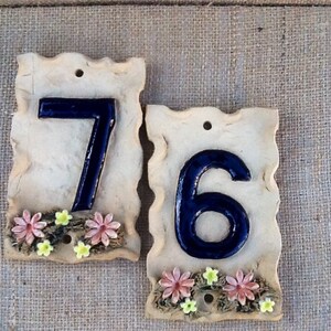 House numbers ceramic door number plaque. FROST PROOF 5.5 x | Etsy