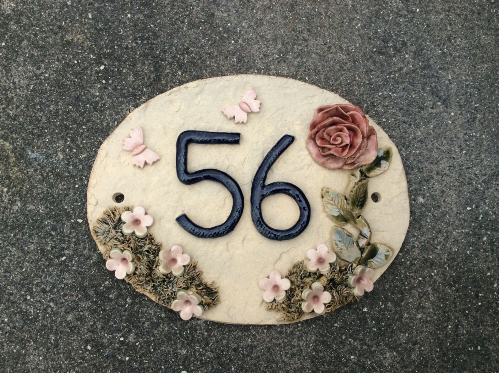 Door Sign House Number Plaque Ceramic Door Numbers Yard - Etsy UK