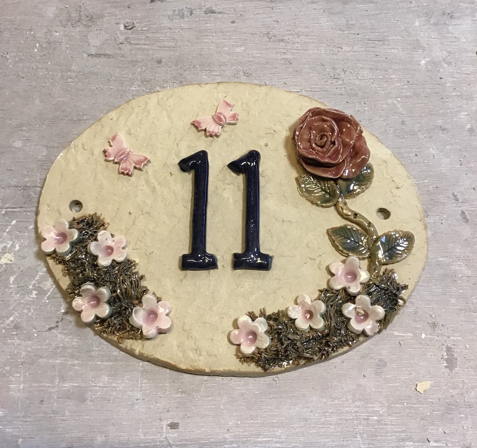 Door Sign House Number Plaque Ceramic Door Numbers Yard - Etsy