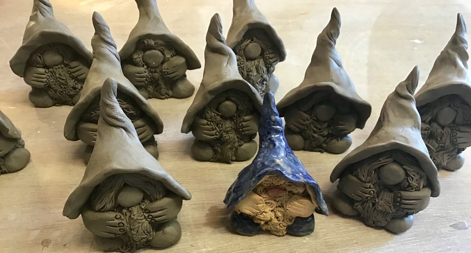 Wizard Figurine, Ceramic Merlin the Magician Ornament. - Etsy UK