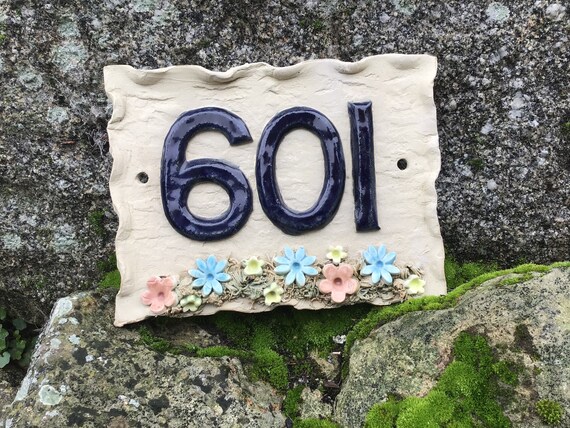 Custom Made Ceramic House Number Plaque Personalised Address | Etsy