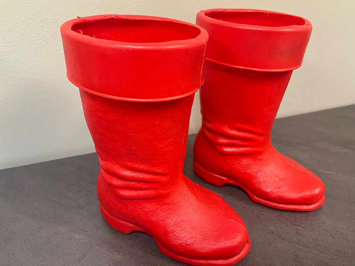 PLASTIC SANTA Bootsset of 2christmascandy/artificial Plant - Etsy
