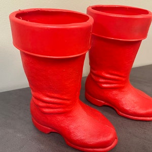 PLASTIC SANTA Bootsset of 2christmascandy/artificial Plant - Etsy