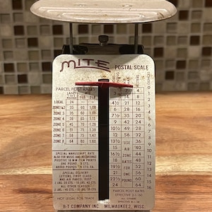 MITE POSTAL Scale…post Office Letter Scale…metal…beige…1970…b-t Company ...