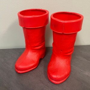 PLASTIC SANTA Bootsset of 2christmascandy/artificial Plant - Etsy