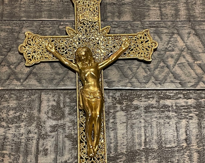 INRI METAL Crucifixjesus on the Crossfiligreegallo Co, N.ygold ...