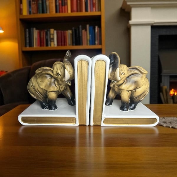 Elephant Bookends - Etsy