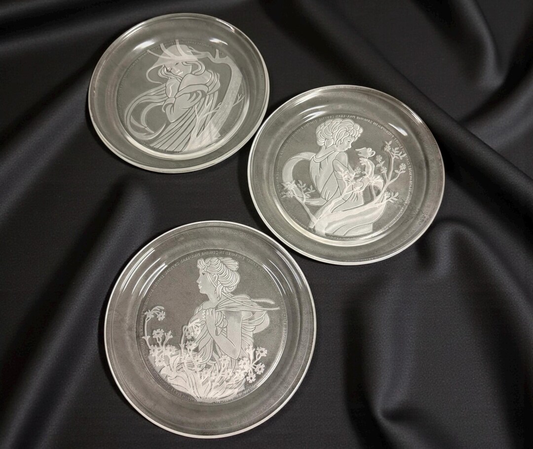 COUNTRY LADY Plates…crystal Set…morgantown…yates…signed, Numberer…front ...