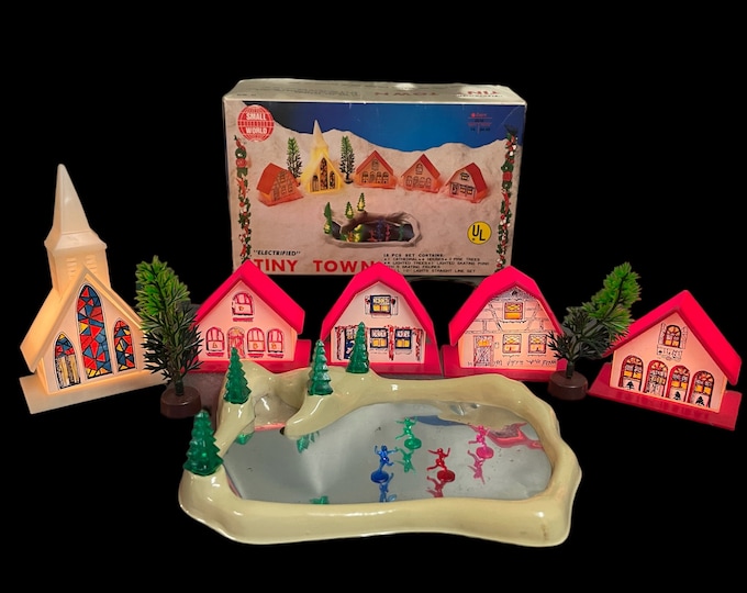 LIGHTUP TINY Town…small World…electrified…christmas Houses, Cathedral ...