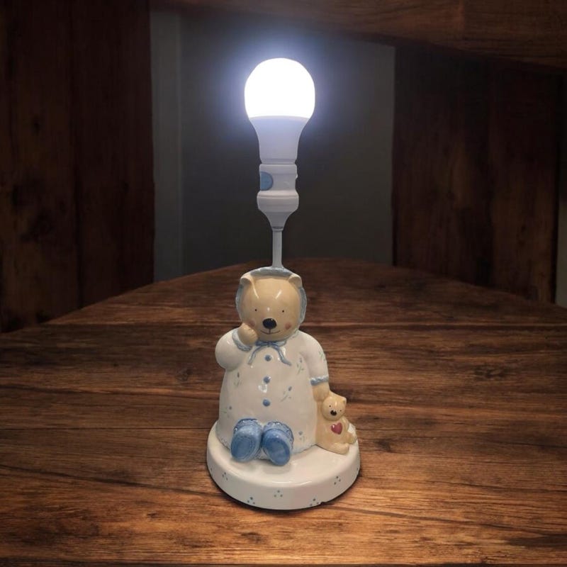 Teddy Bear Lamp - Etsy