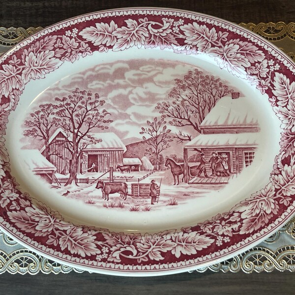 Red Transfer Ware - Etsy