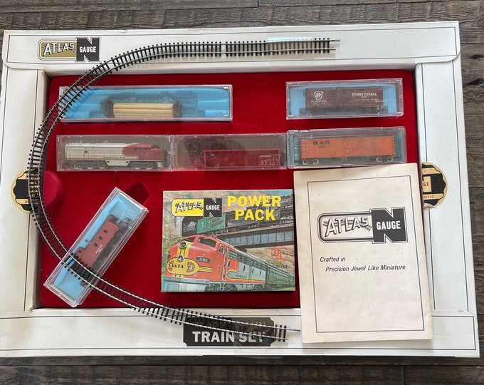 ATLAS TRAIN Setatlas Gaugetrains/extra Track No. 2036 Santa Feoriginal ...