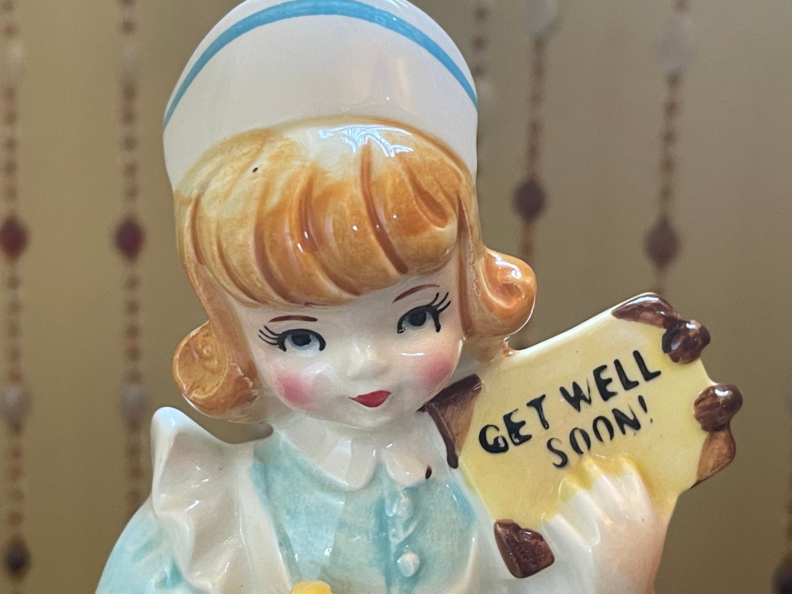 LEFTON NURSE Planterglazed Ceramichand Painted4292blue - Etsy