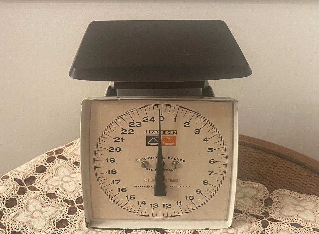KITCHEN UTILITY Scale…hanson…25 Pound Capacity… Heavyweight Metal and ...