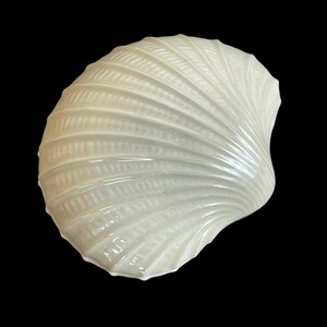SCALLOP Dish…covered Dish…textured With Pearl Shine…ceramic Scallop ...