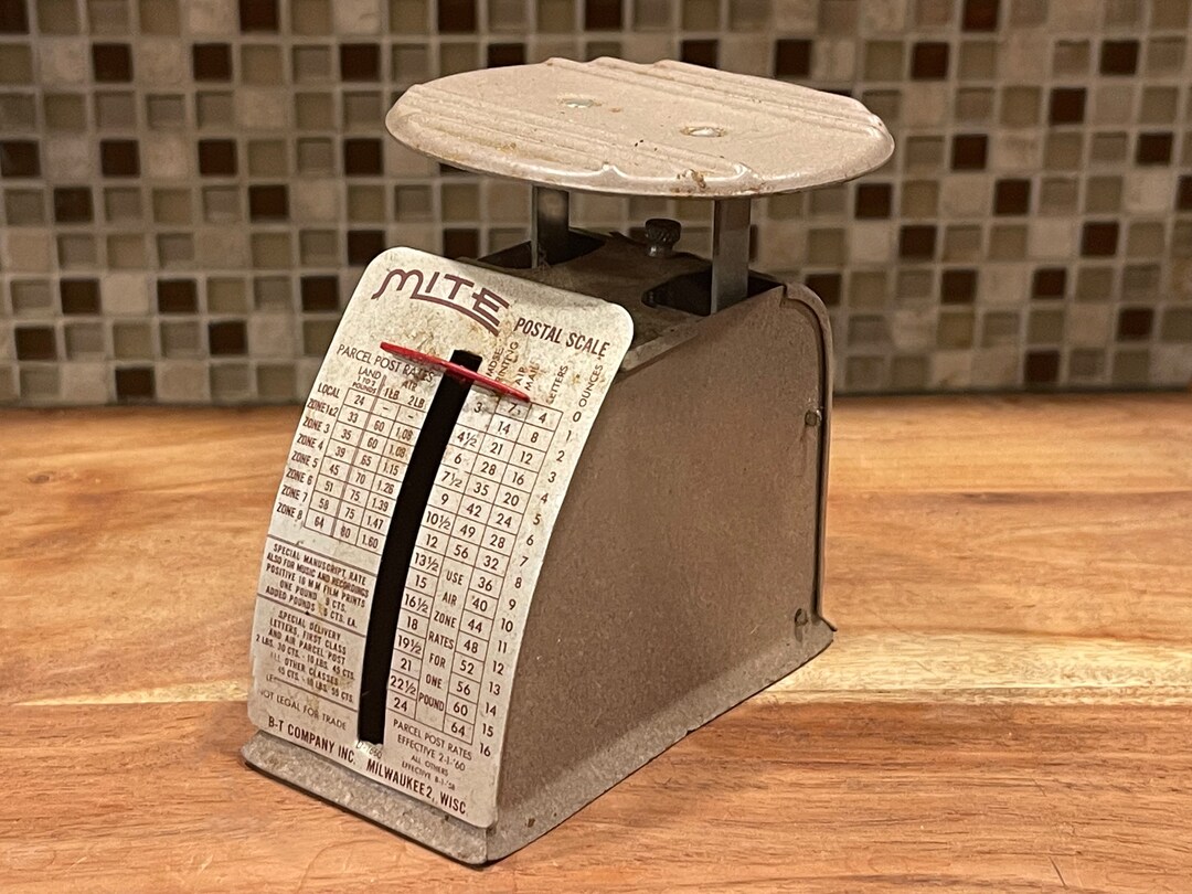 MITE POSTAL Scale…post Office Letter Scale…metal…beige…1970…b-t Company ...