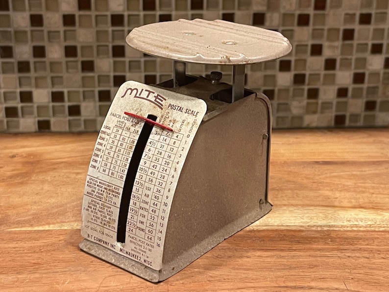 MITE POSTAL Scale…post Office Letter Scale…metal…beige…1970…b-t Company ...