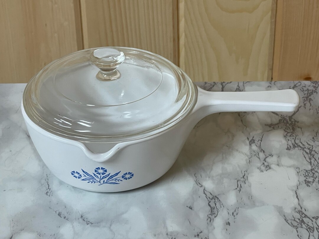 CORNING WARE Pan...”blue Cornflower”…sauce Pan…front Pourer…l-89-b 2 1/ ...