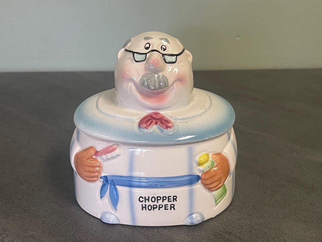 DENTURE Jar…”chopper Hopper"…novelty Jar…bathroom Storage…ceramic ...
