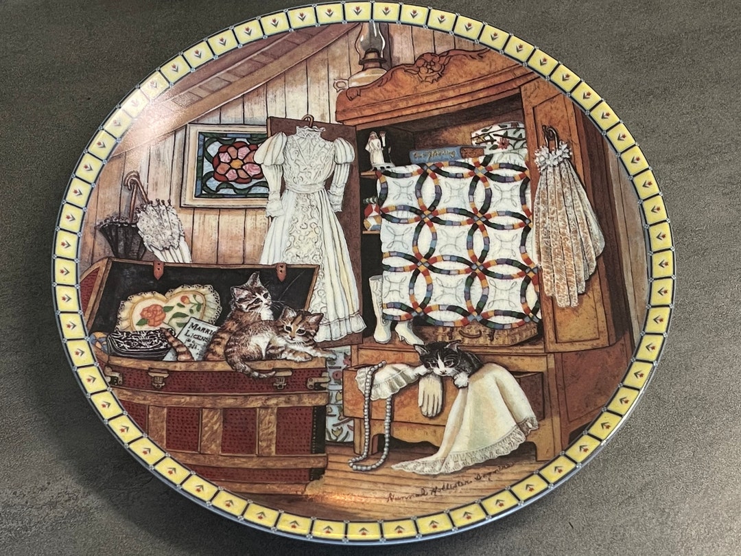 COLLECTIBLE CAT Plate…knowles…”attic Afternoon”…3157 A…limited Edition ...